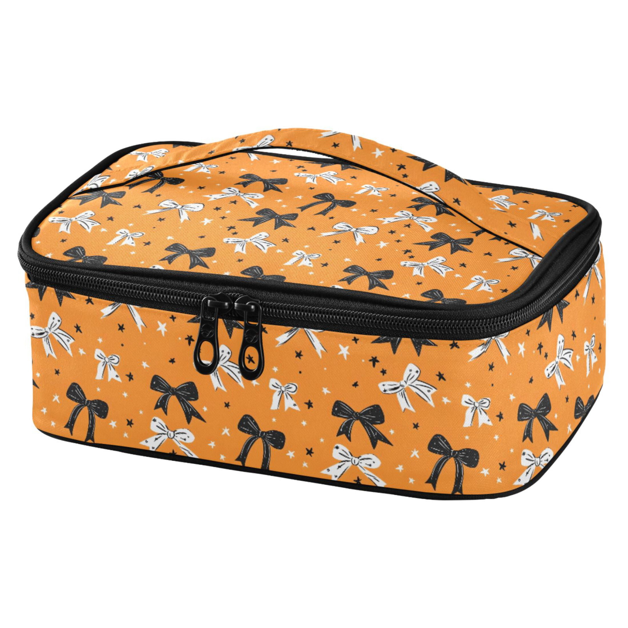 ALAZA Halloween Bows Lunch Box Insulated Cooler Tote Bag Reusable ...