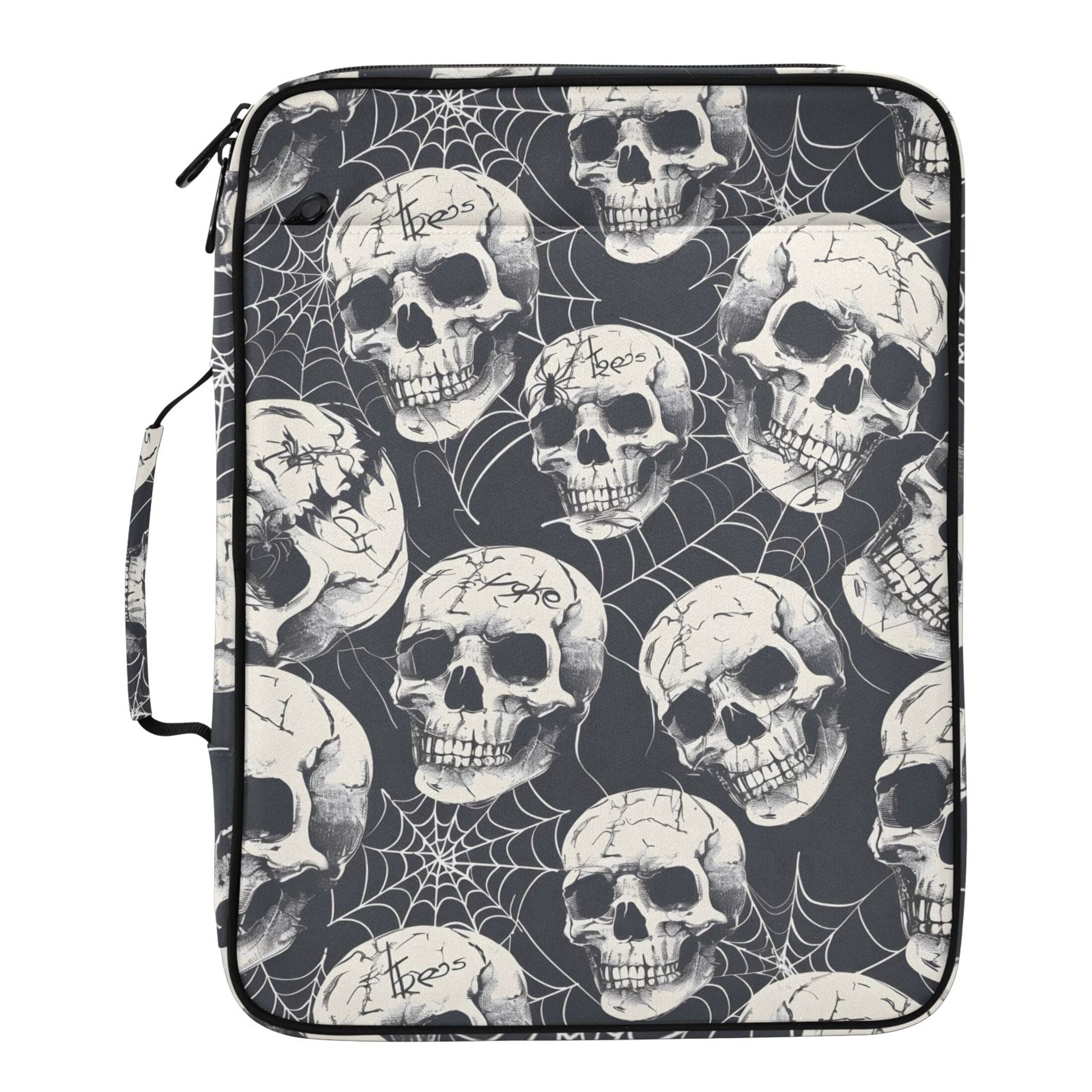 ALAZA Halloween Skulls Pattern Expanding Accordion File Folder 3 Ring ...