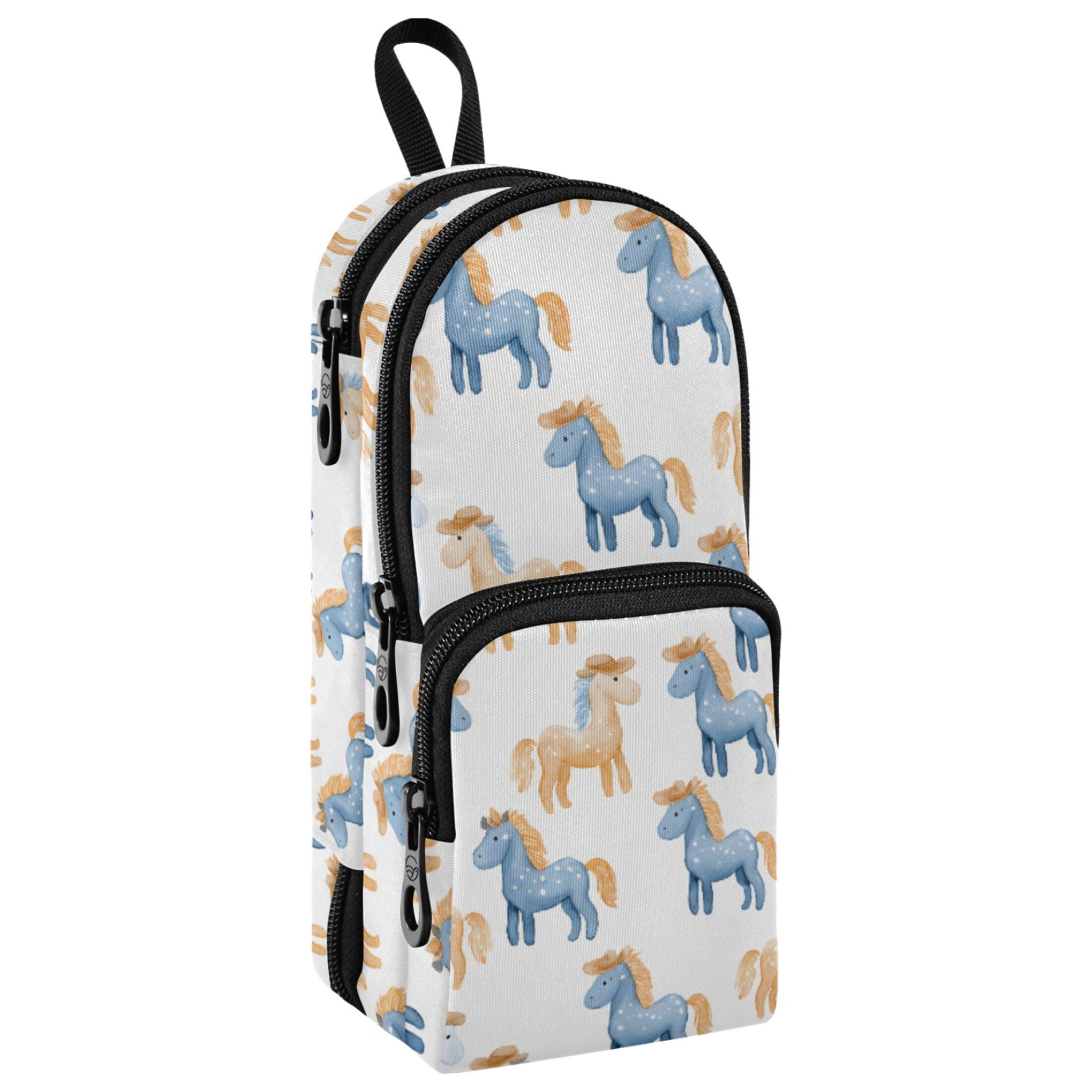 ALAZA Hand Draw Horse Pencil Case Pen Pouch Stationery Organizer Bag ...