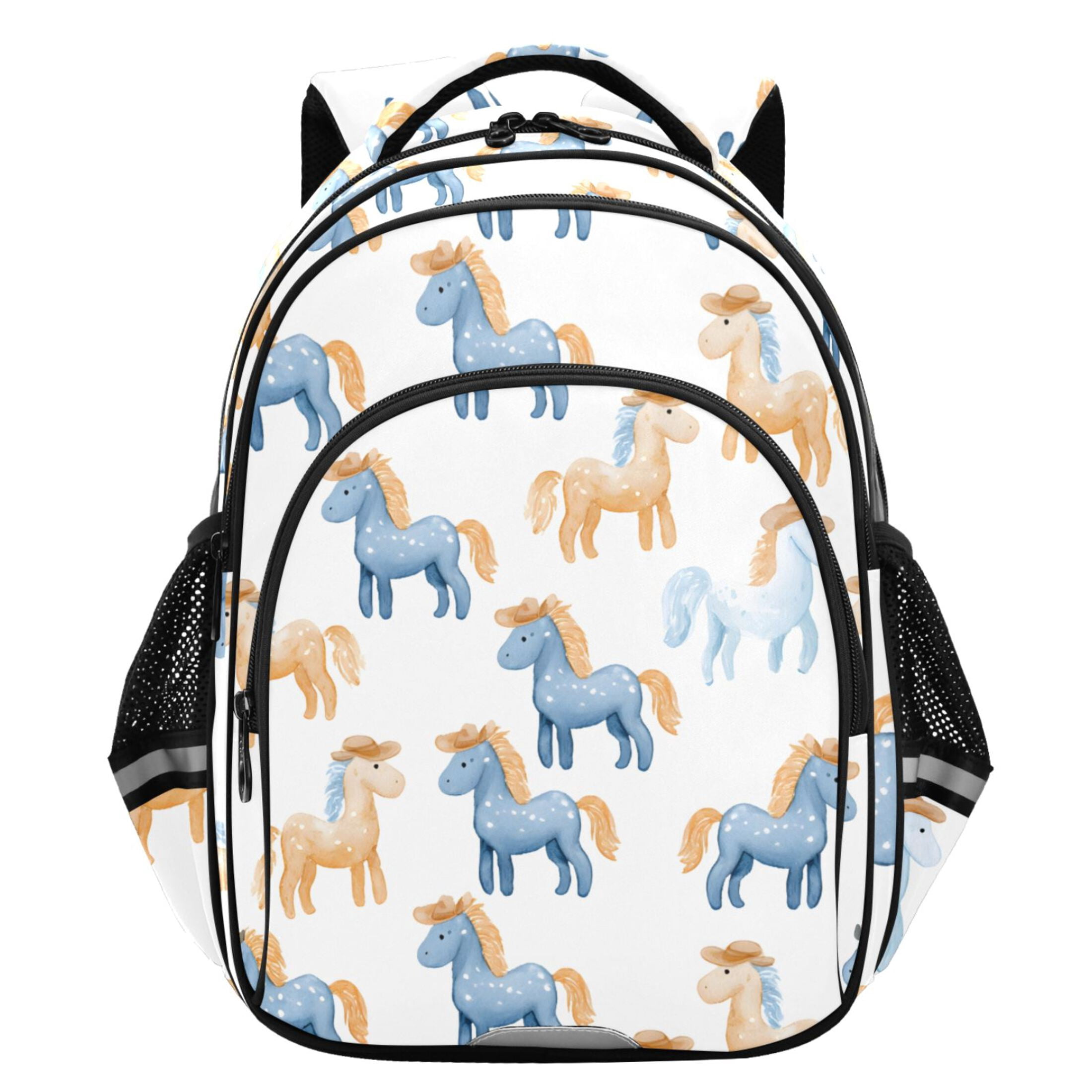 ALAZA Hand Draw Horse School Backpack Elementary Bag Student Bookbag ...