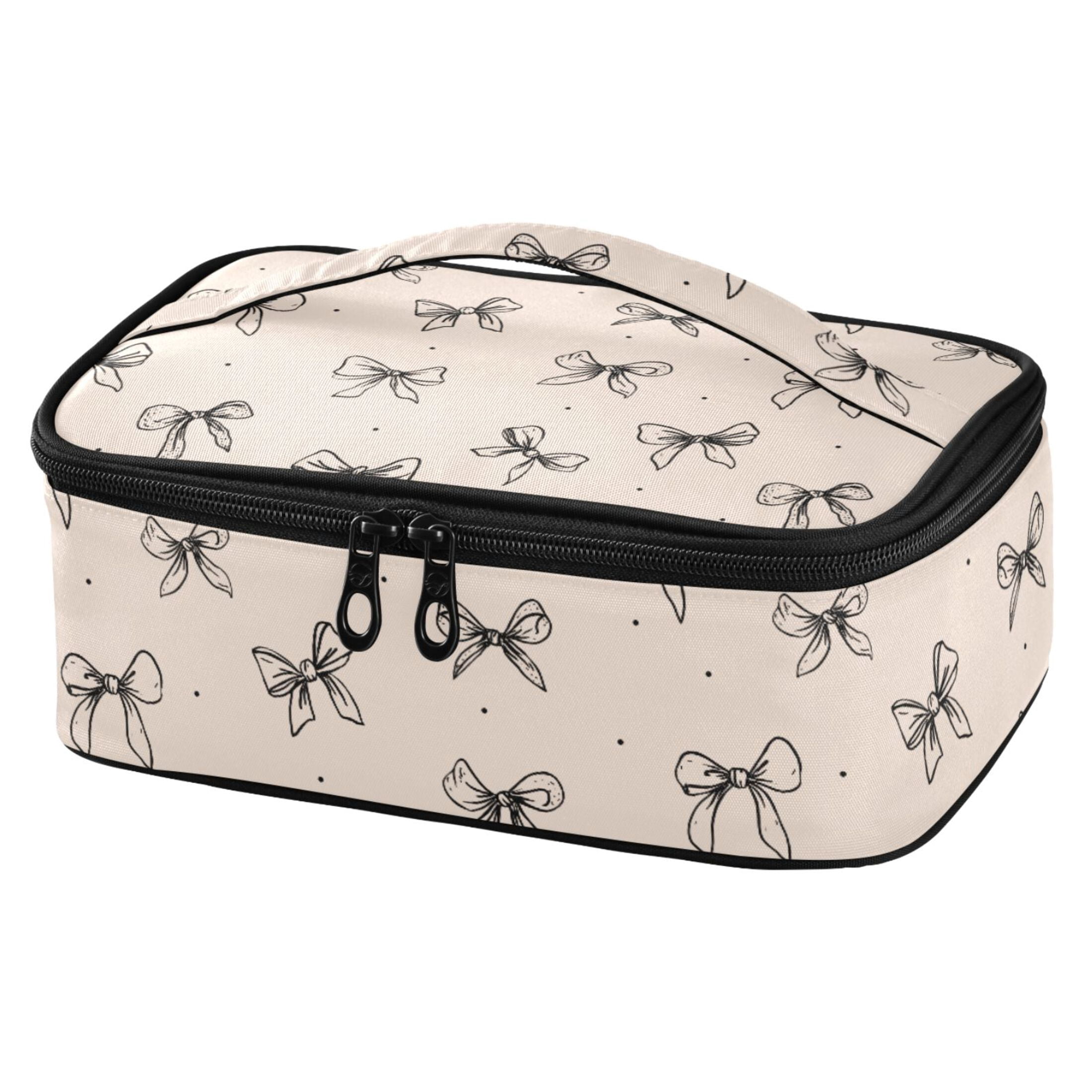 ALAZA Hand Drawn Bow Lunch Box Insulated Cooler Tote Bag Reusable ...