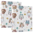 ALAZA Hand Drawn Cute Dog Hardcover 3 Ring Binder 1.5" D-Rings with ...