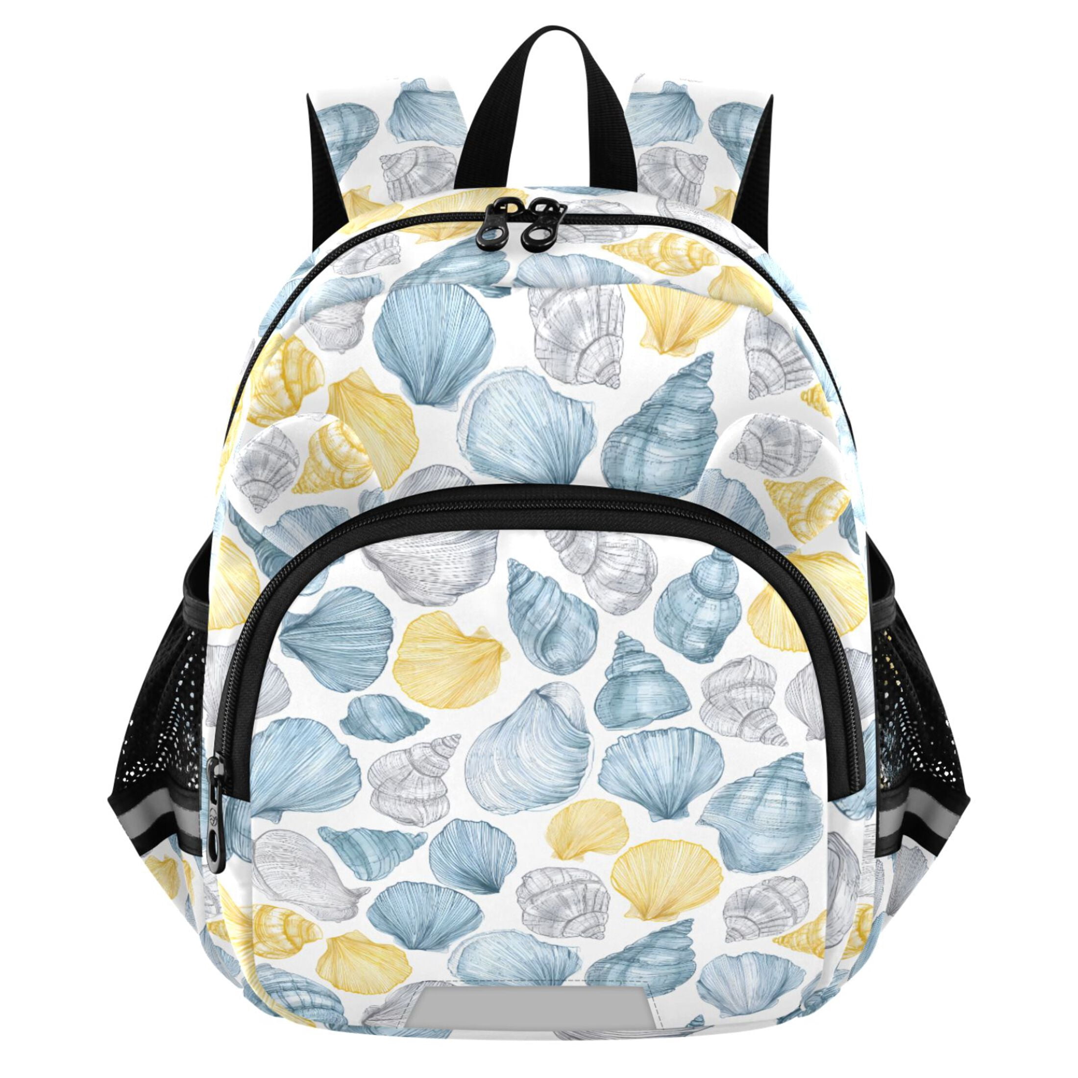 ALAZA Hand Drawn Seashells Mini Backpack School Bookbag Age 3-7 Small ...