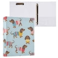 ALAZA Happy Dachshund Dogs Hardcover 3 Ring Binder 1.5" D-Rings with ...