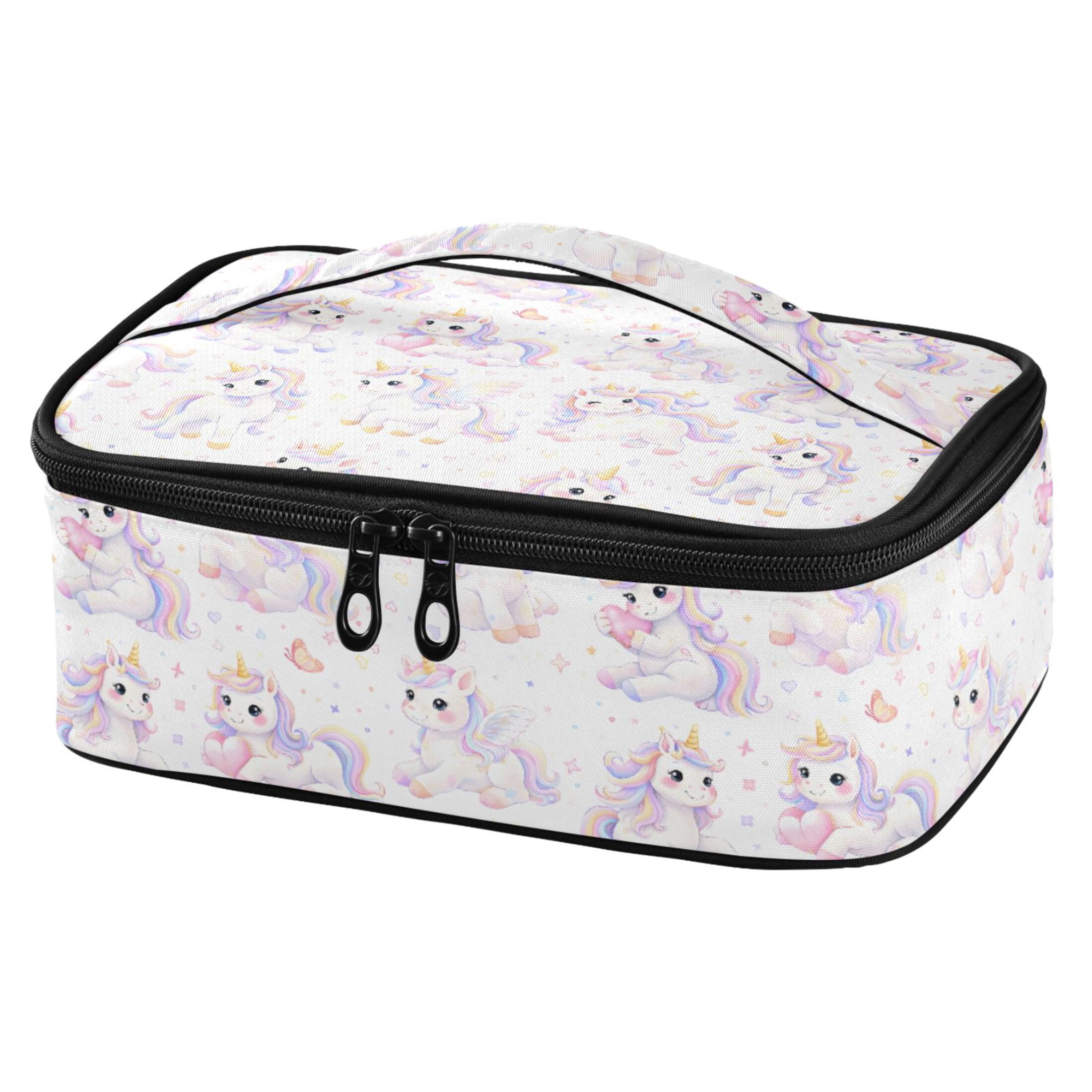 ALAZA Happy Unicorns Magical Lunch Box Insulated Reusable Cooler Tote ...