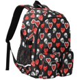 ALAZA Hearts Skulls Print Student Backpack School Bookbag Large Laptop ...