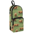 ALAZA Highland Cattle Meadow Pencil Case Pen Pouch Stationery Organizer ...