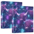 ALAZA Highland Cattle Texture Hardcover 3 Ring Binder 1.5" D-Rings with ...