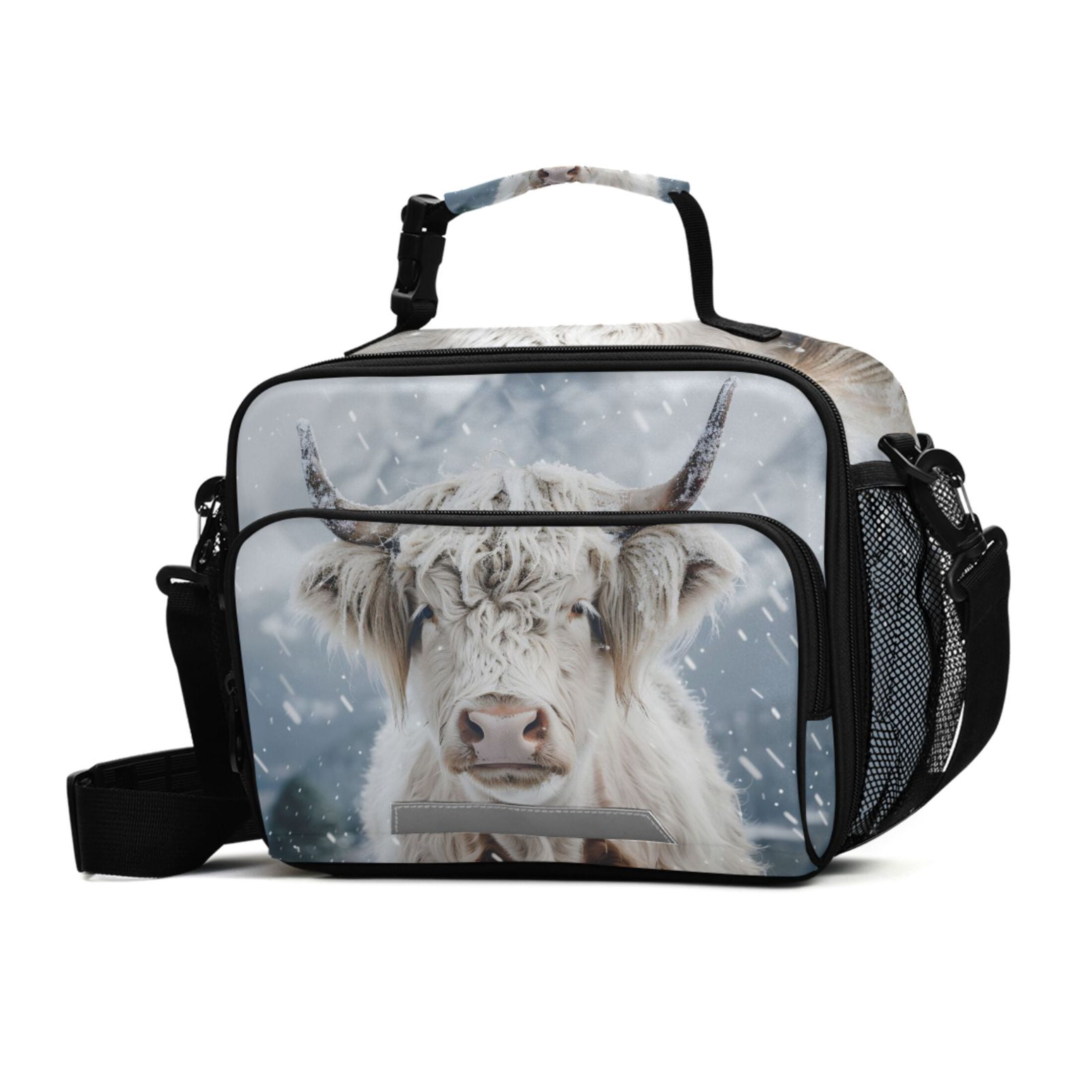 ALAZA Highland Cattle Winter Lunch Box Insulated Cooler Bag Reusable ...