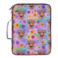ALAZA Highland Cow Floral Gradient Pattern Expanding Accordion File ...