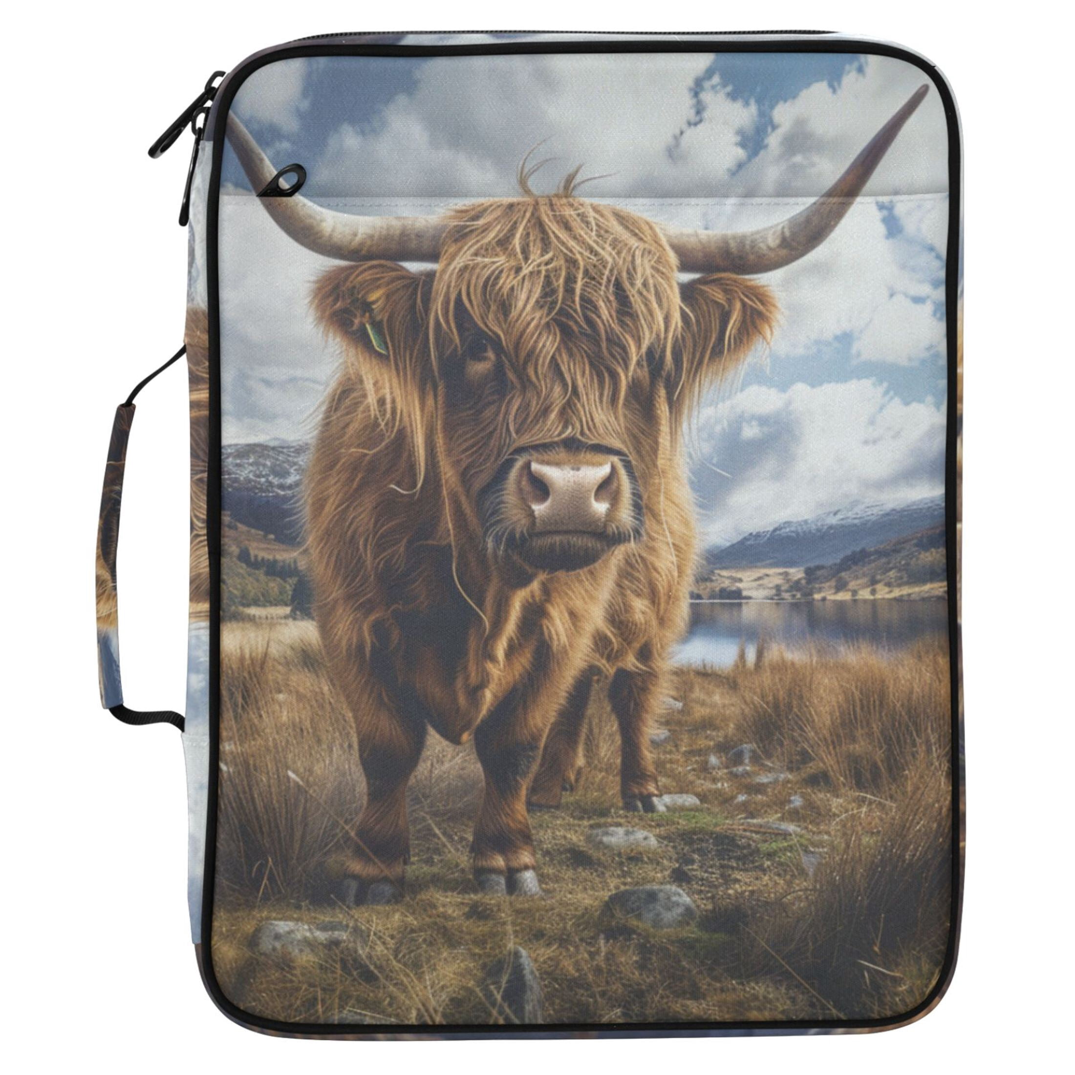 ALAZA Highland Cow Pattern Expanding Accordion File Folder 3 Ring ...