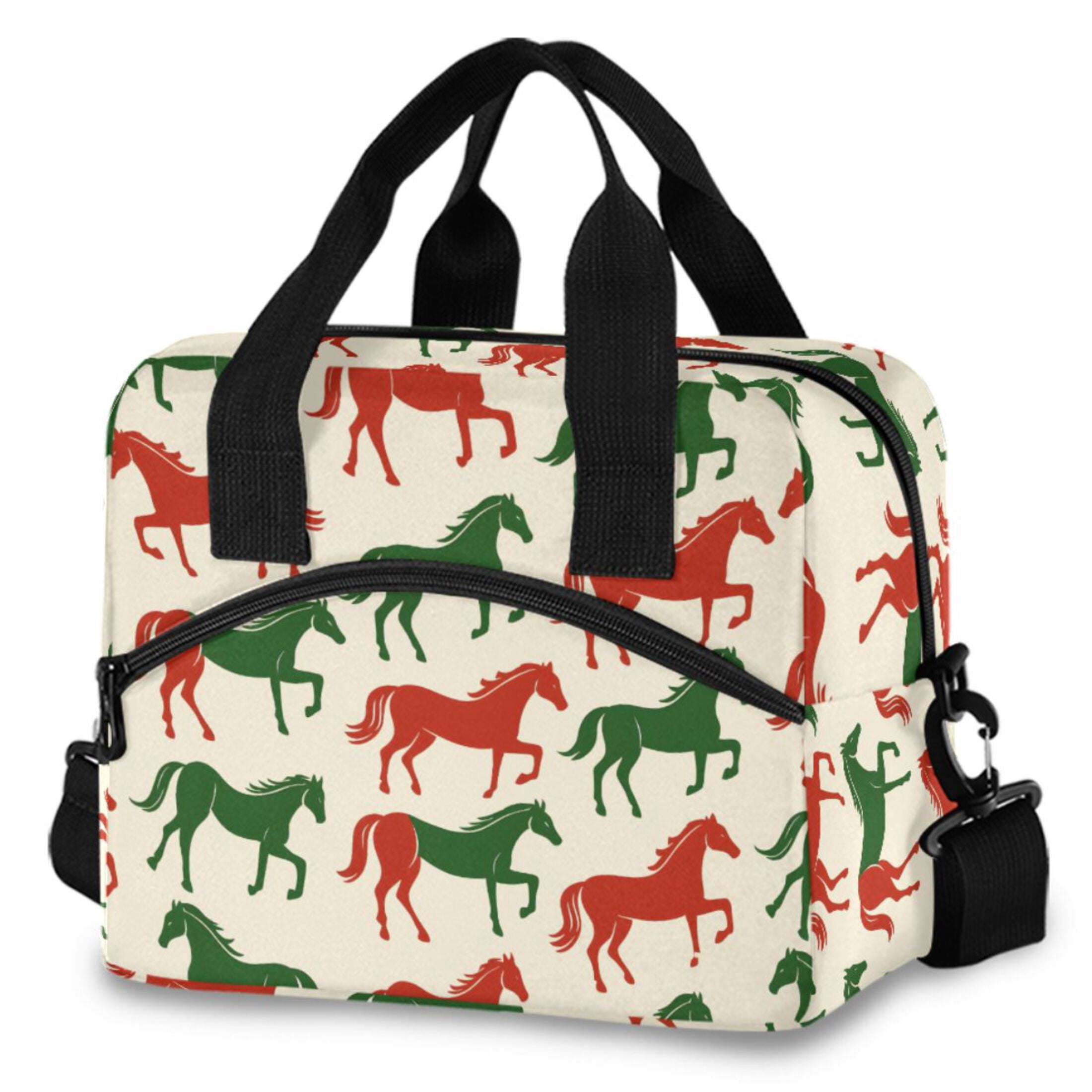 ALAZA Horse Artistic Insulated Lunch Box Large Reusable Cooler Bag with ...