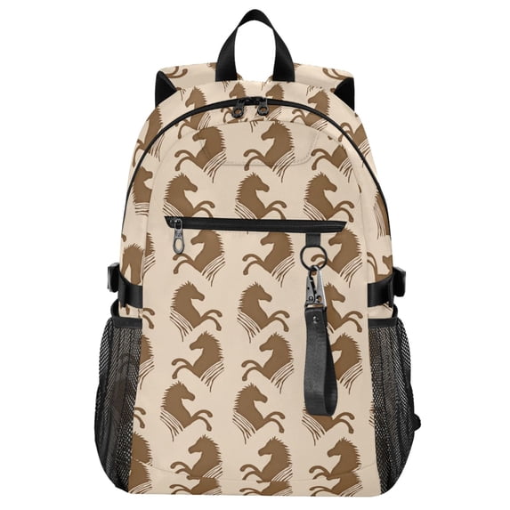 ALAZA Horses Pattern School Backpack Travel Laptop Bag College Bookbag ...