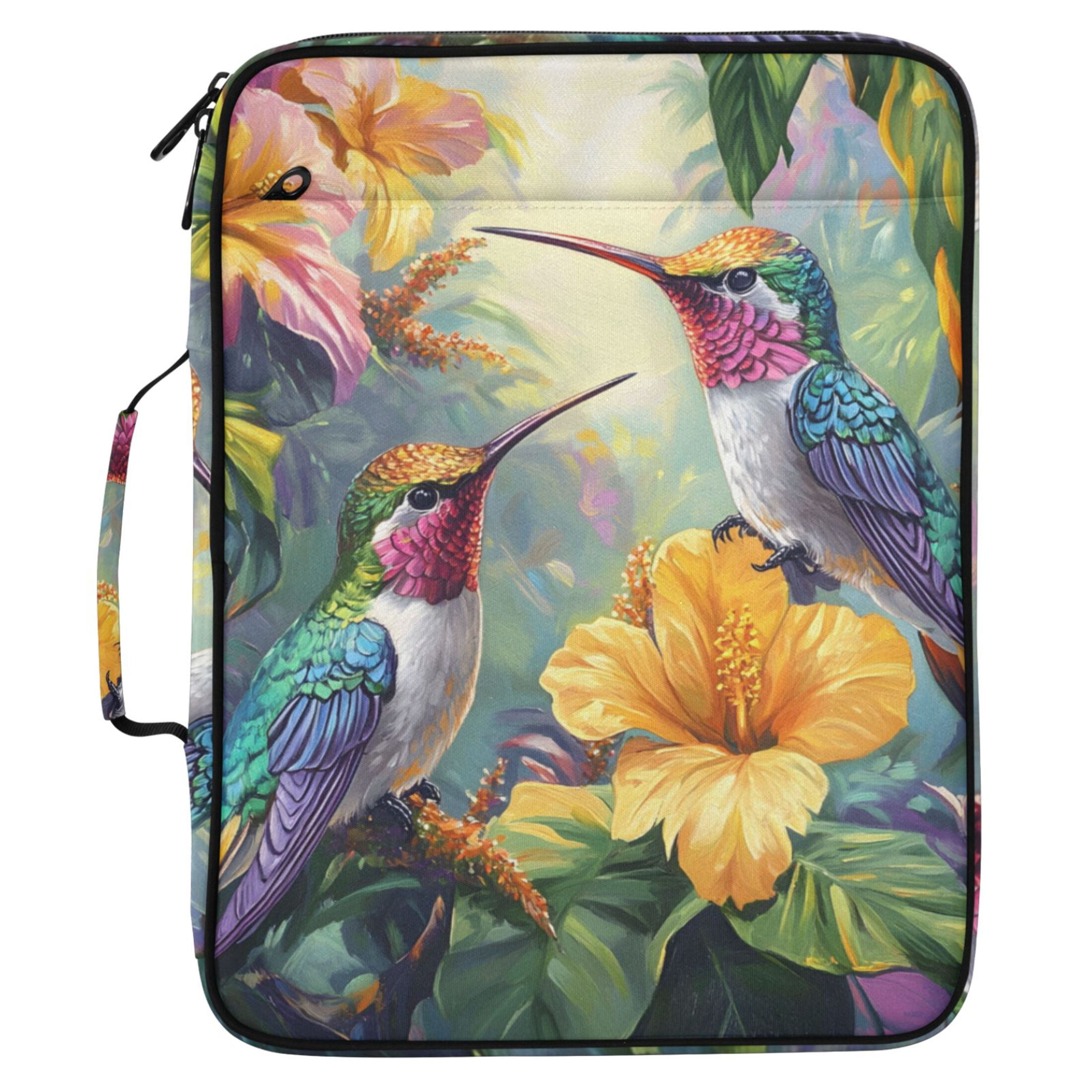 ALAZA Hummingbirds Lily Flower Pattern Expanding Accordion File Folder ...