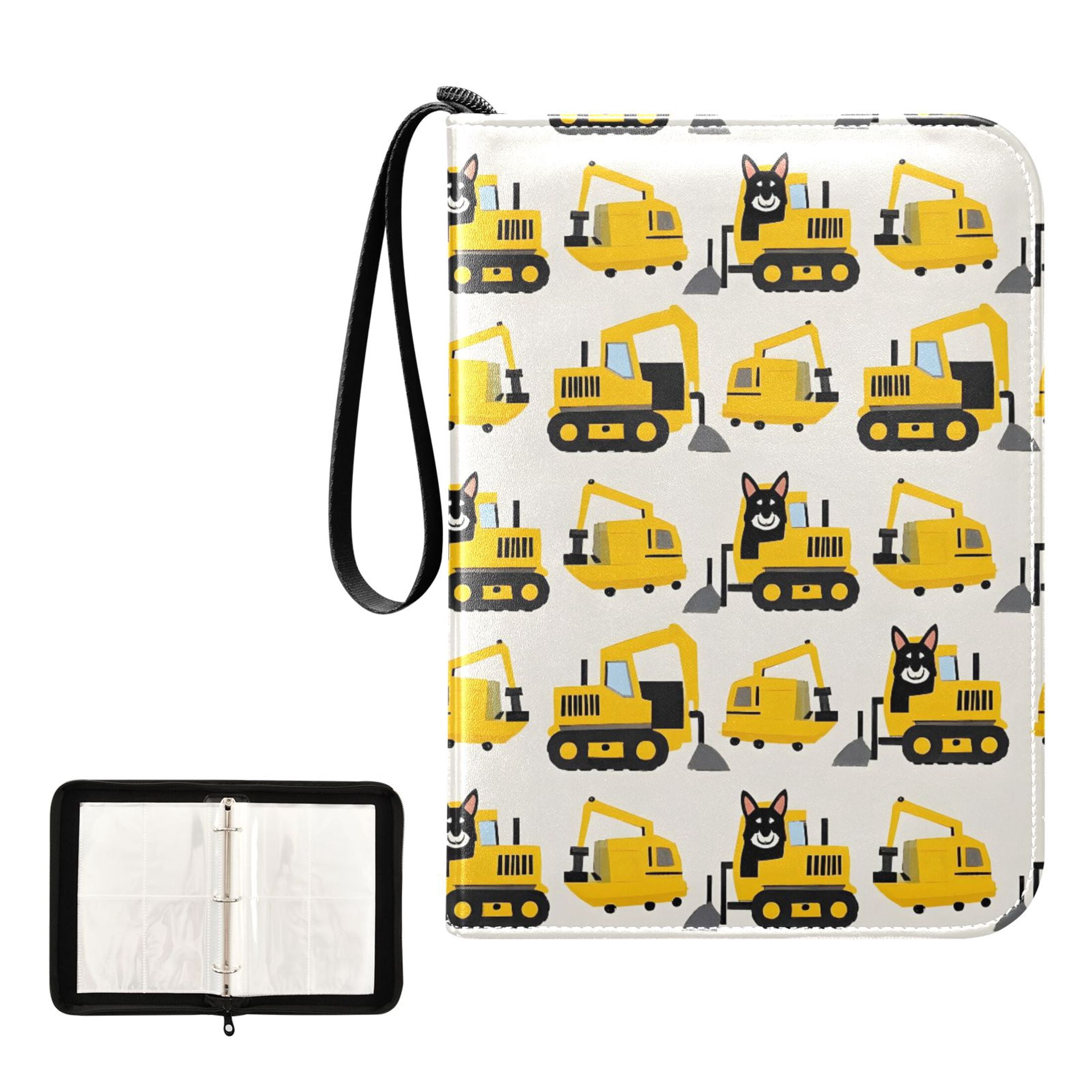 ALAZA Husky Dog in Truck Trading Card Binder 4 Pocket Cards Collection ...
