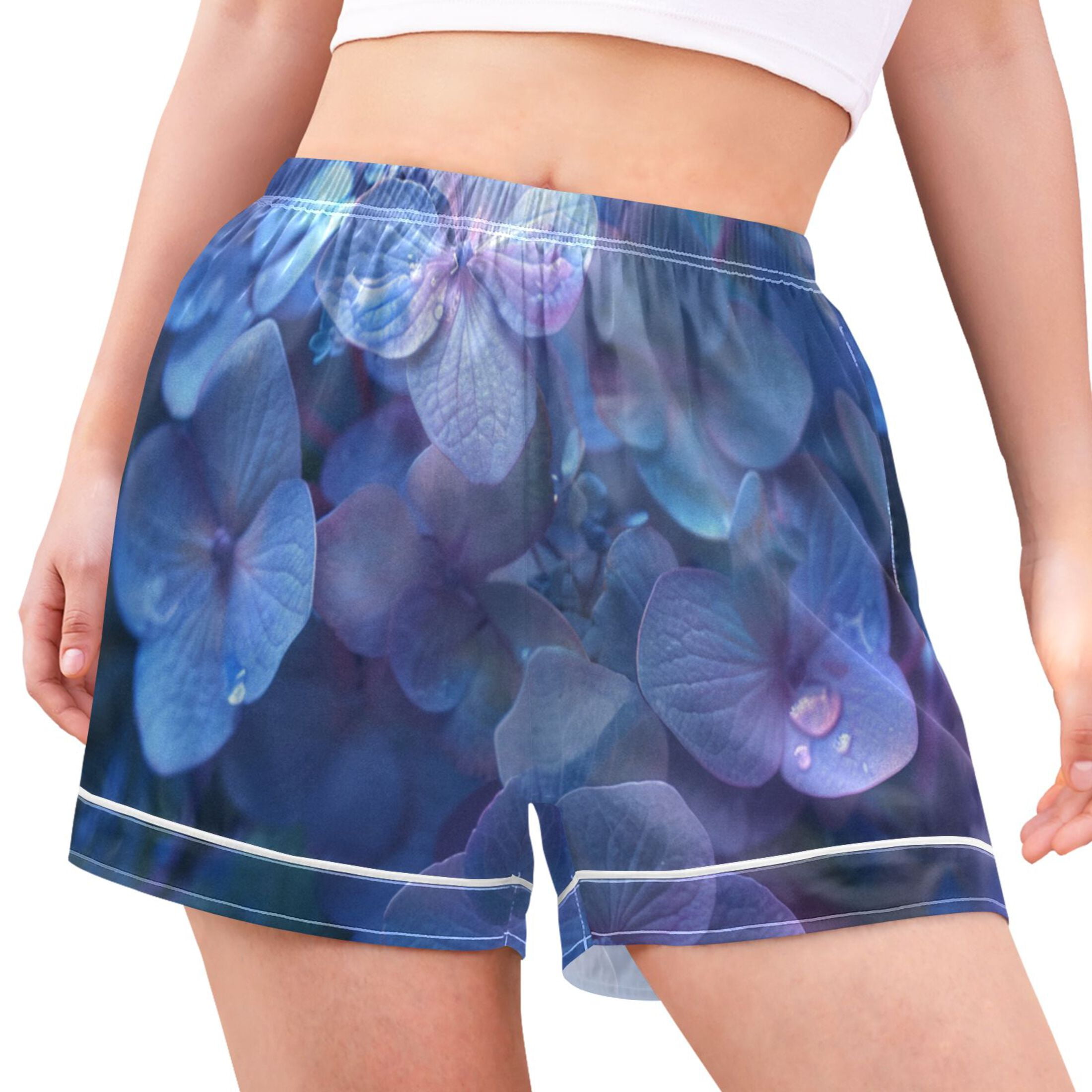 ALAZA Hydrangeas with Water Drop Women's Pajama Lounge Shorts Bottoms Sleep Short XXL - Walmart.com