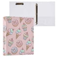 ALAZA Ice Cream Donuts Hardcover 3 Ring Binder 1.5" D-Rings with ...