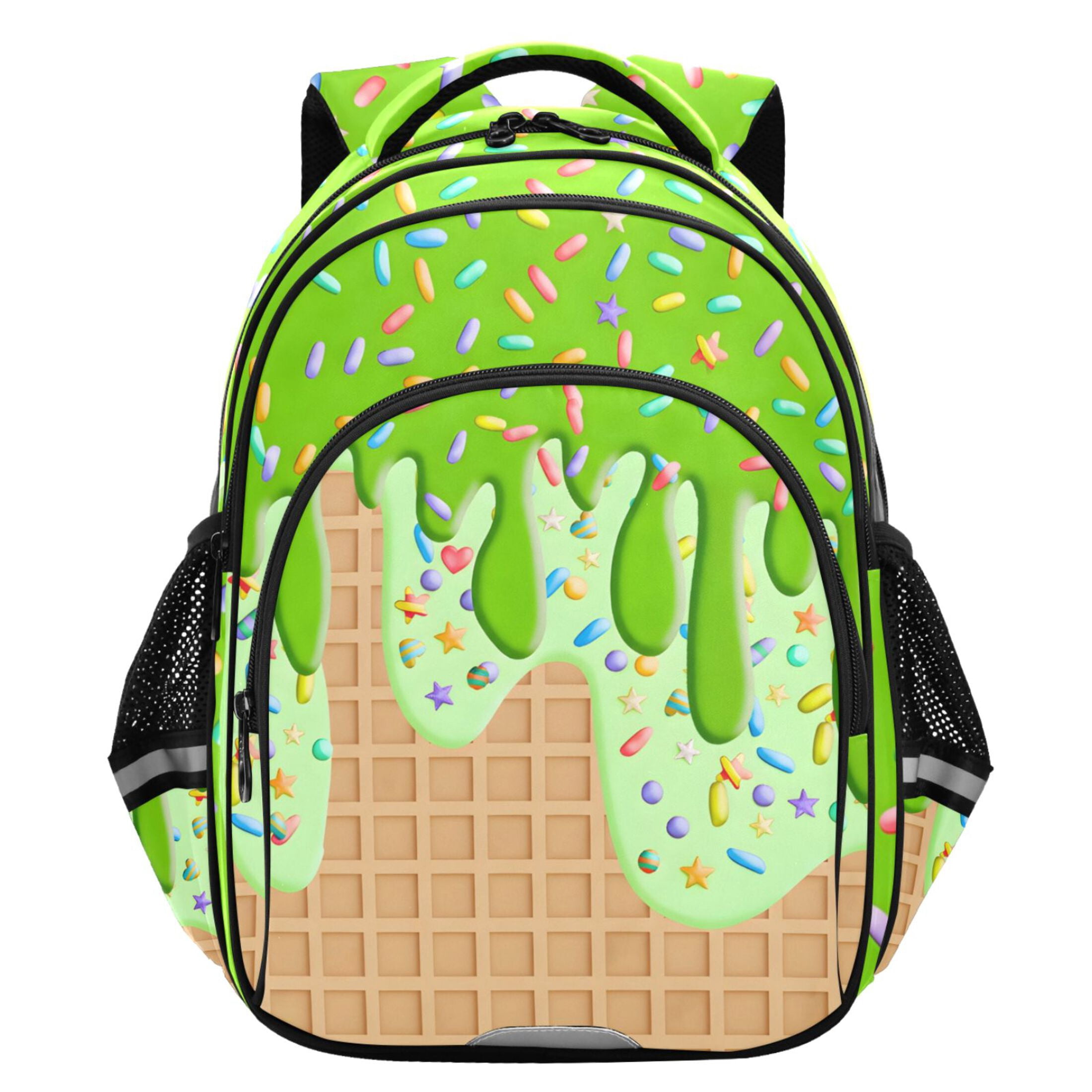 ALAZA Ice Cream Green School Backpack Elementary Bag Student Bookbag ...