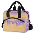 ALAZA Ice Cream Purple Insulated Lunch Box Large Reusable Cooler Bag ...