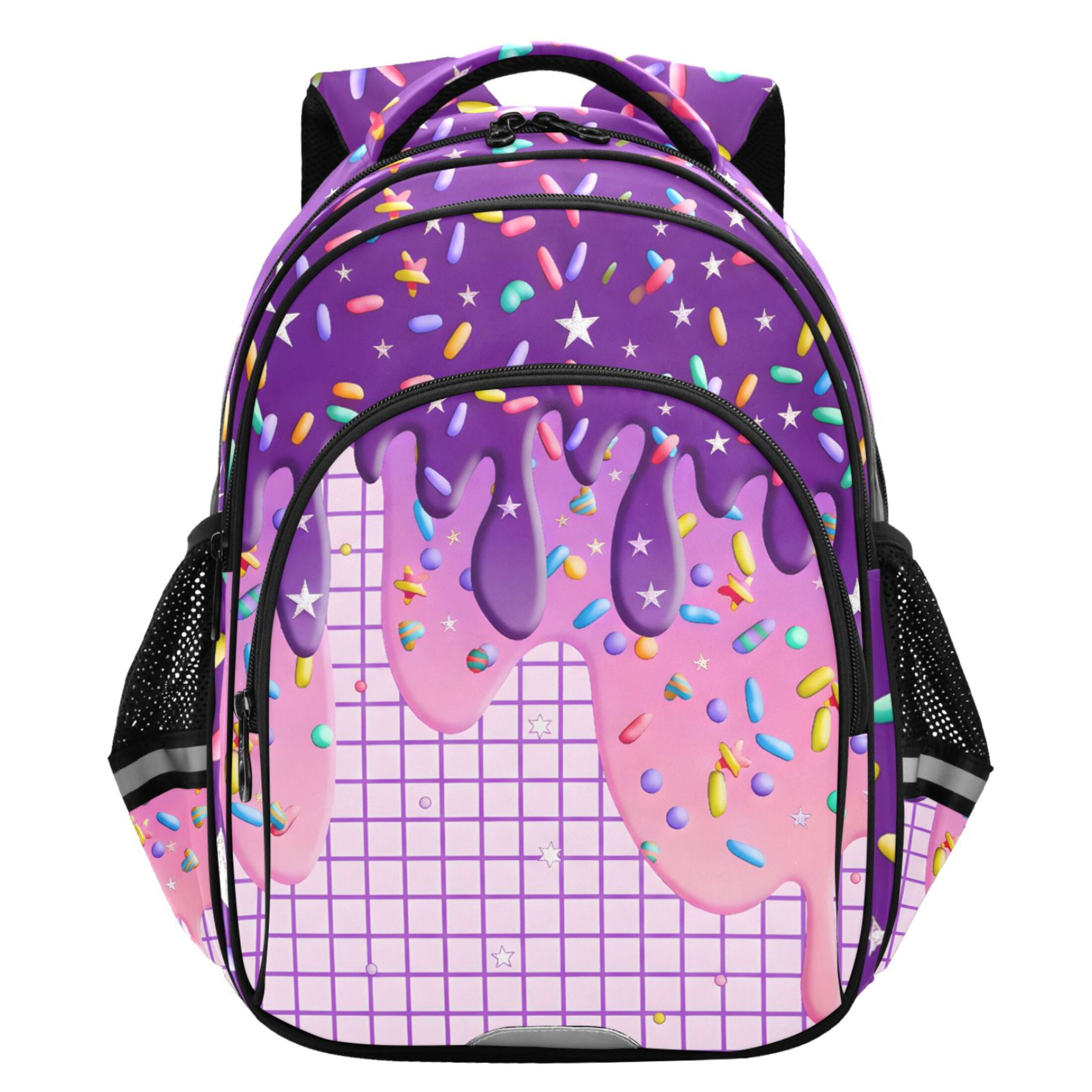 ALAZA Ice Cream Purple Pink School Backpack Elementary Bag Student ...