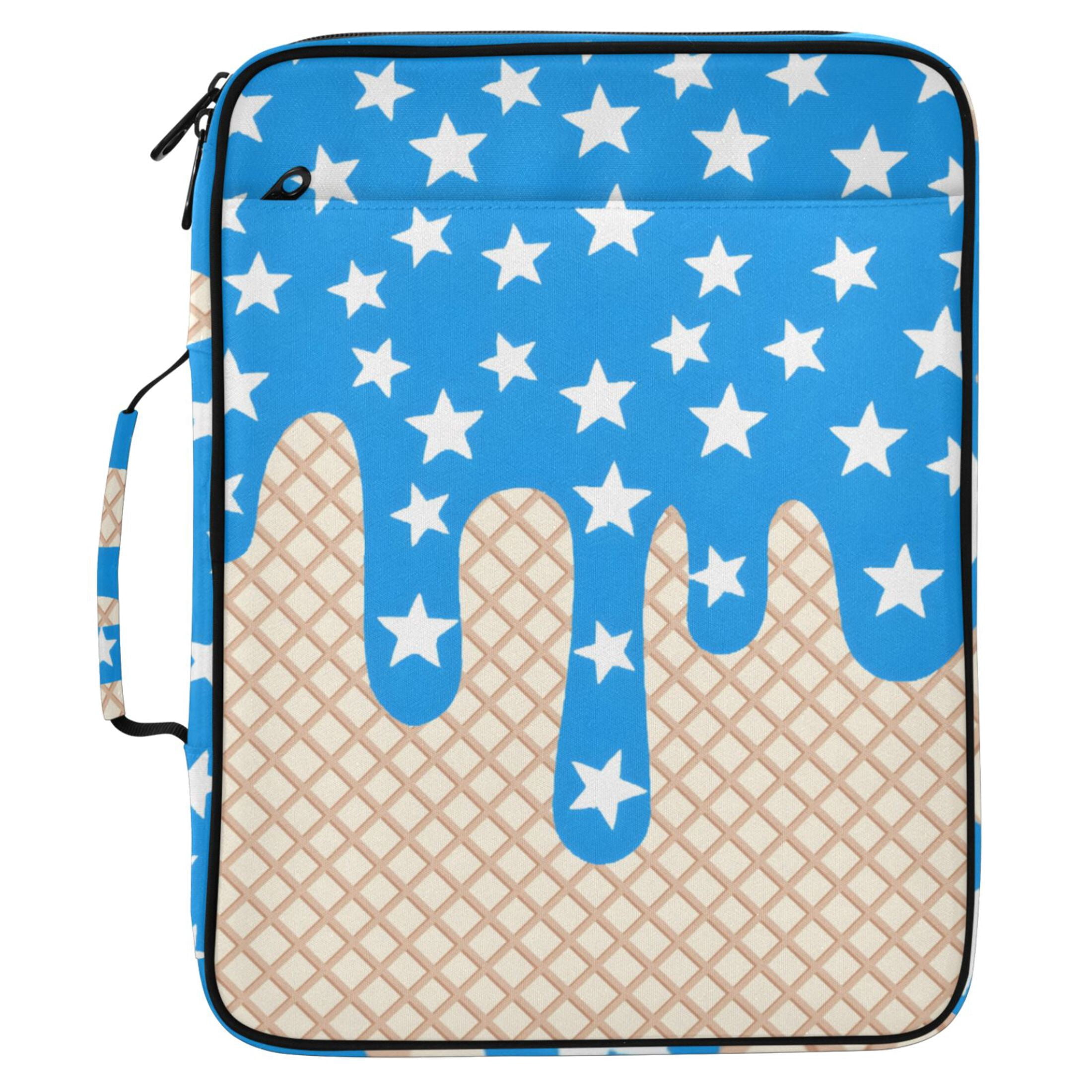 ALAZA Ice Cream Stars Pattern Expanding Accordion File Folder 3 Ring ...