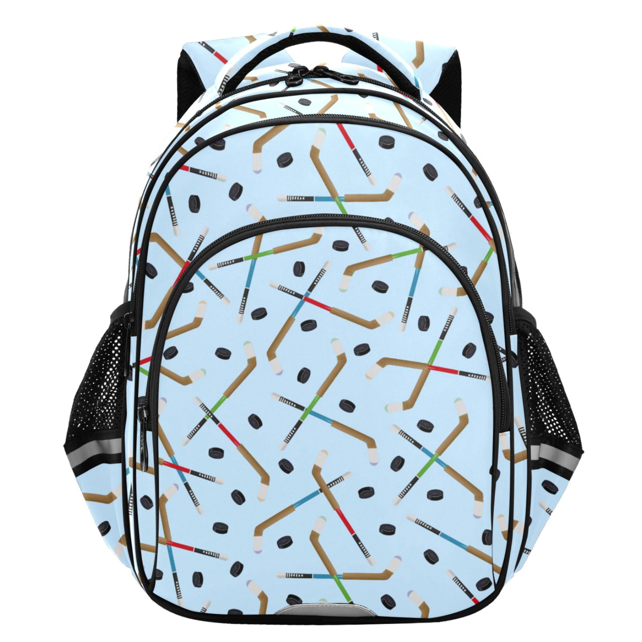 ALAZA Ice Hockey Stick School Backpack Elementary Bag Student Bookbag ...