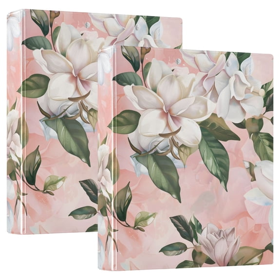 ALAZA Jasmine Flower Butterflies Hardcover 3 Ring Binder 1.5" Round ...