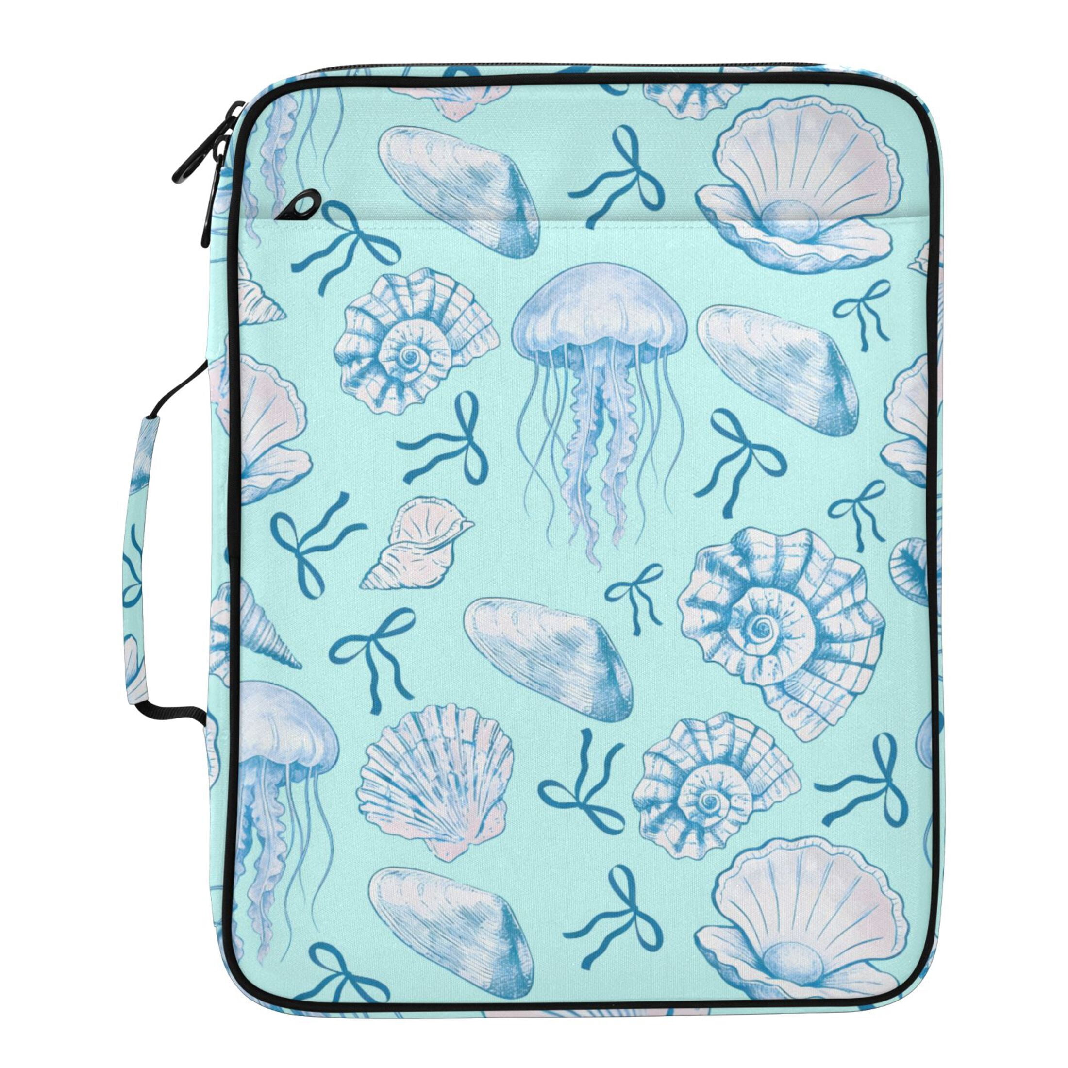 ALAZA Jellyfish Bow Pattern Expanding Accordion File Folder 3 Ring ...