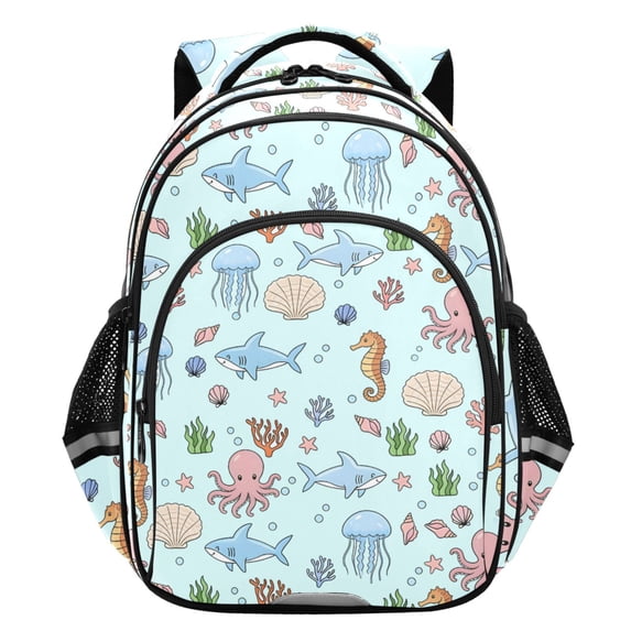 ALAZA Jellyfish Sharks Ocean School Backpack Elementary Bag Student ...
