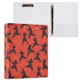 ALAZA Karate Style Red Hardcover 3 Ring Binder 1.5" D-Rings with ...
