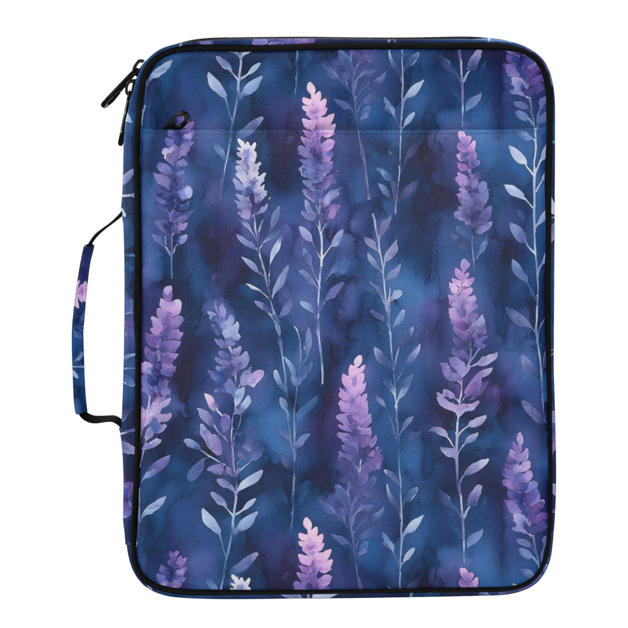 ALAZA Lavender Flowers Pattern Expanding Accordion File Folder 3 Ring ...