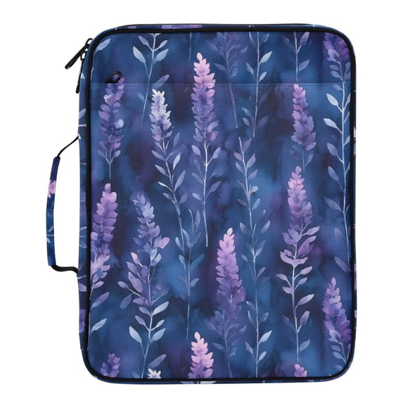 ALAZA Lavender Flowers Pattern Expanding Accordion File Folder 3 Ring ...