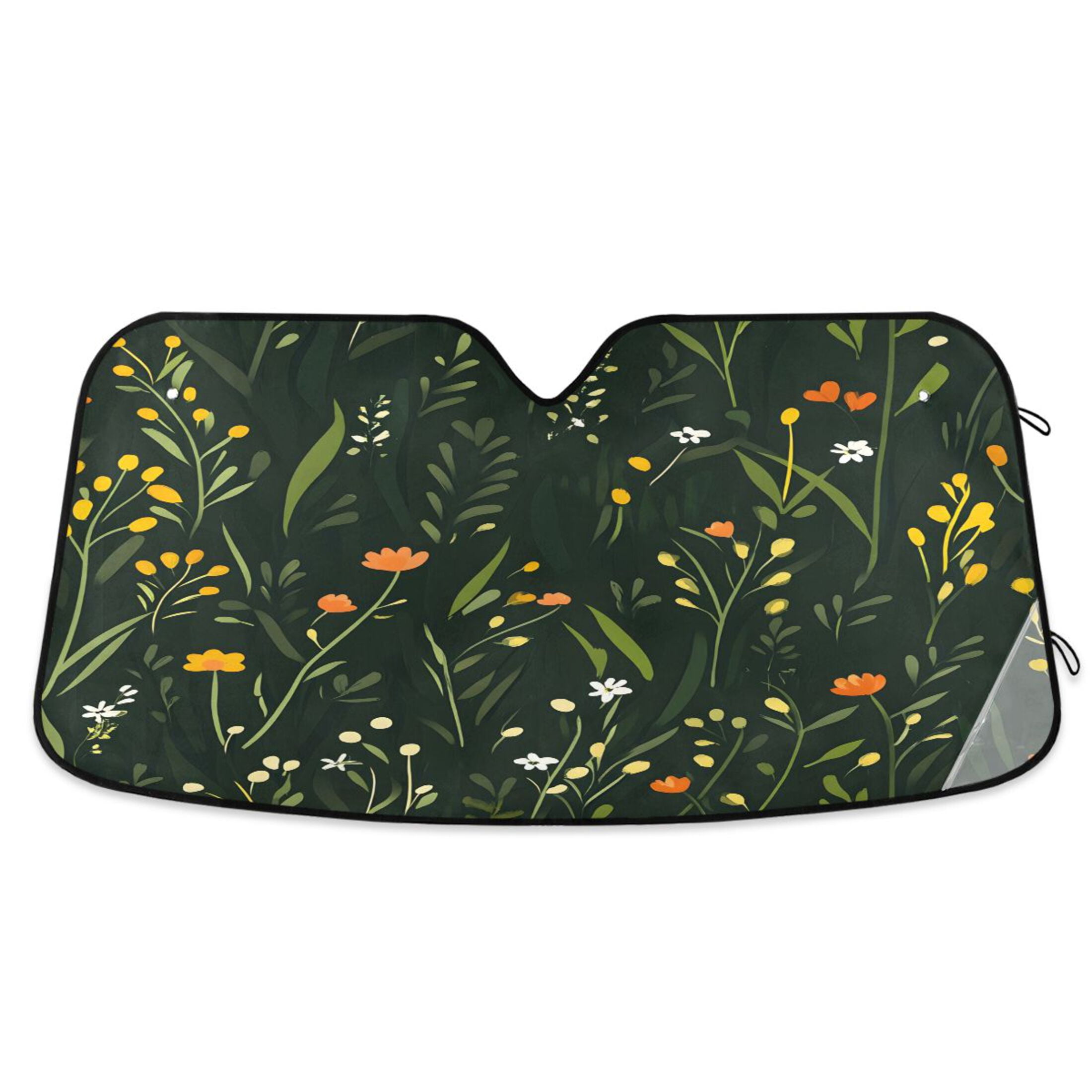 ALAZA Leaf Flower Windshield Sun Shade Car Foldable Sun Visor Block UV ...