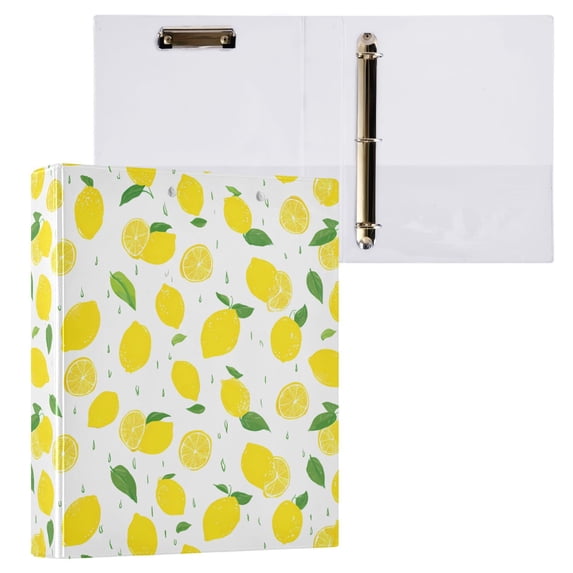 ALAZA Lemon Drops Hardcover 3 Ring Binder 1.5" D-Rings with Interior ...