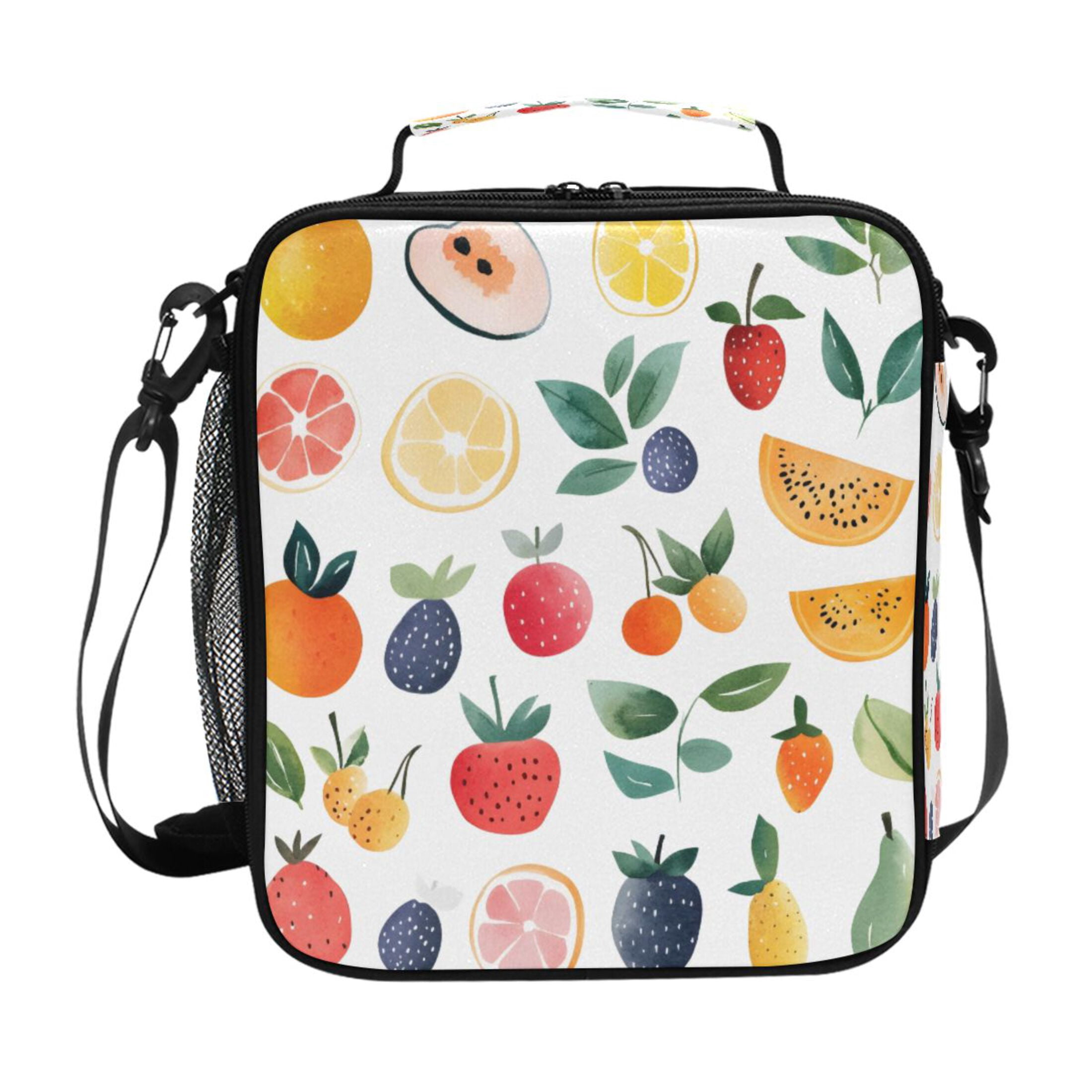 ALAZA Lemon Strawberry Fruits Lunch Box Insulated Lunch Bag Reusable ...