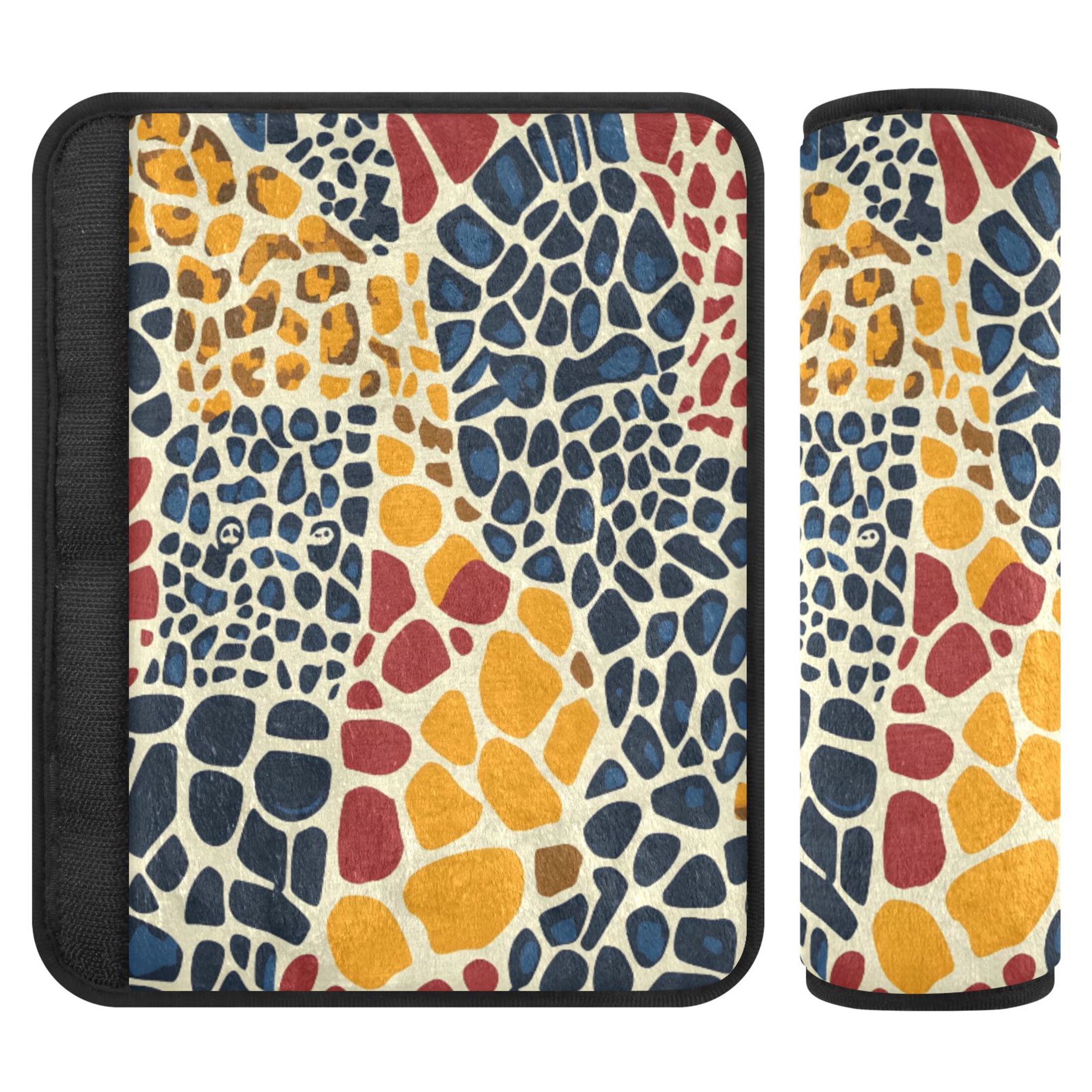 ALAZA Leopard Animals Skin Car Seat Belt Adjuster Neck Covers Shoulder ...