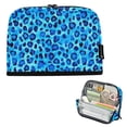 ALAZA Leopard Blue Pencil Case Pen Pouch Bag Large Capacity Organizer ...