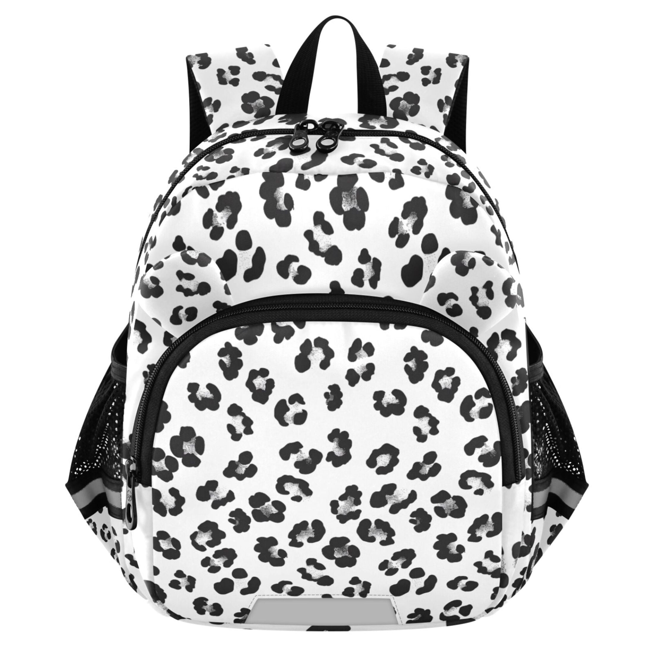 ALAZA Leopard Pattern White Mini Backpack School Bookbag Age 3-7 Medium ...
