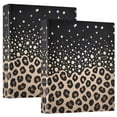 ALAZA Leopard Polka Dots Hardcover 3 Ring Binder 1.5" D-Rings with ...