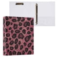 ALAZA Leopard Red Hardcover 3 Ring Binder 1.5" D-Rings with Interior ...