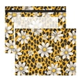 ALAZA Leopard Sunflower Pattern Pencil Pouch 3 Ring Binder with Clear ...