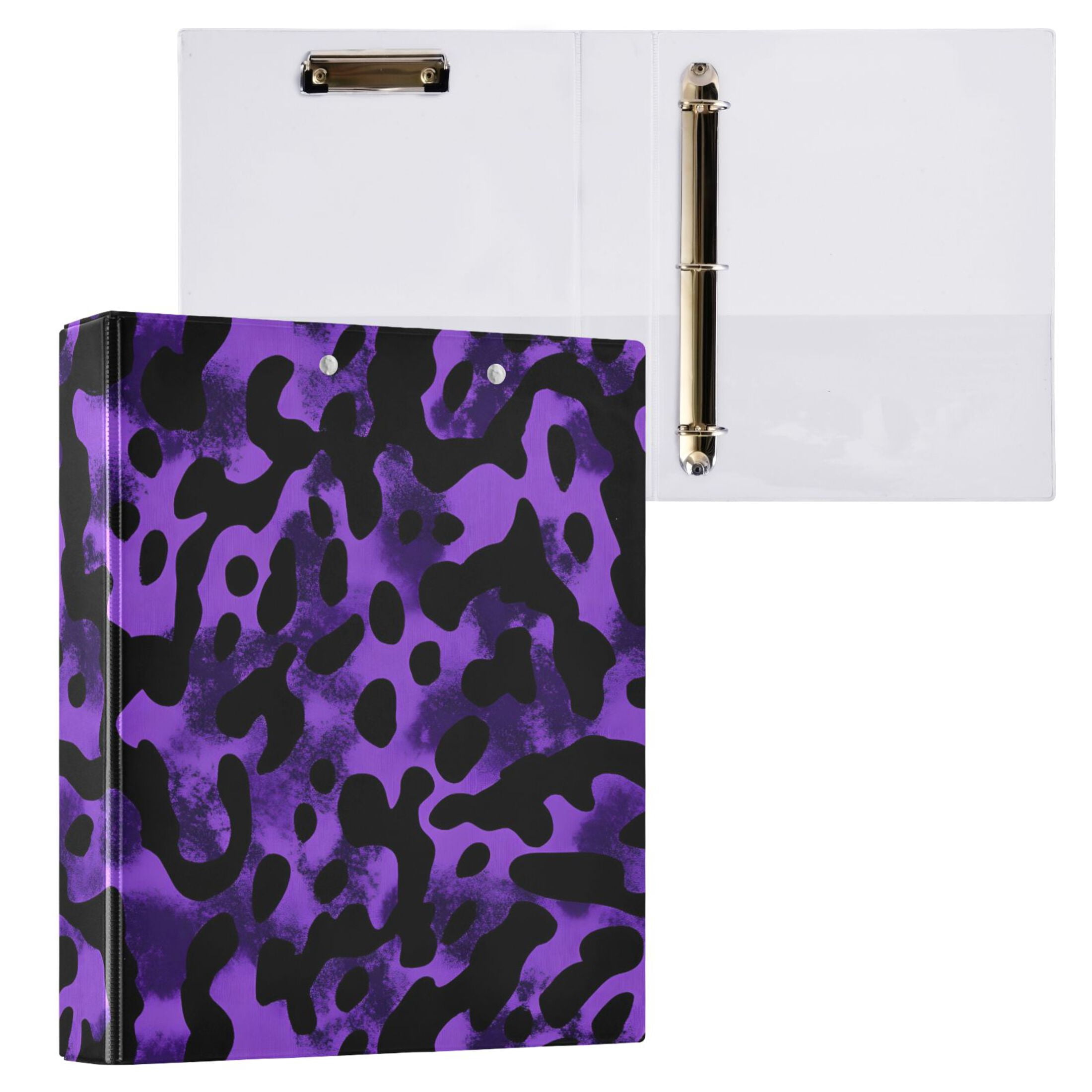 ALAZA Leopard-a2 Pattern Hardcover 3 Ring Binder 1.5" D-Rings with ...