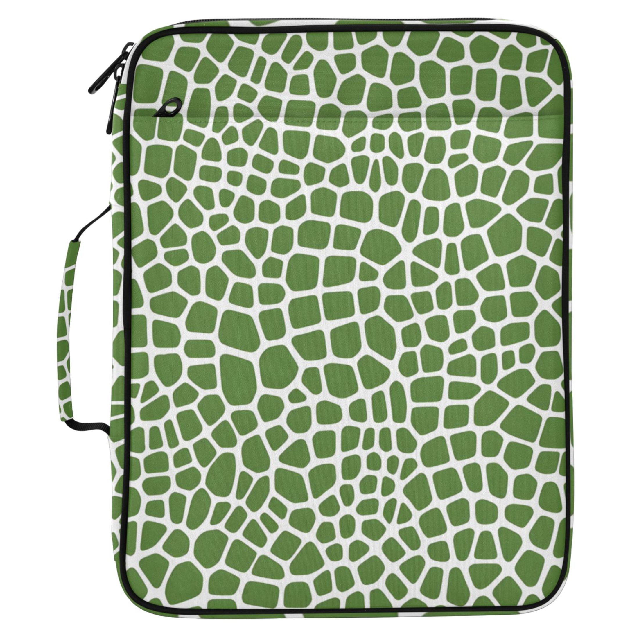 ALAZA Leopard-p2 Pattern Expanding Accordion File Folder 3 Ring Zipper ...