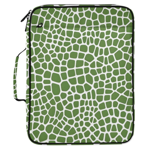 ALAZA Leopard-p2 Pattern Expanding Accordion File Folder 3 Ring Zipper ...