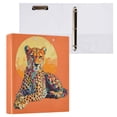 ALAZA Leopard with Sun Hardcover 3 Ring Binder 1.5" D-Rings with ...