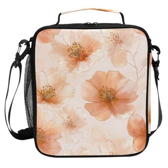 ALAZA Lily Flowers Lunch Box Insulated Cooler Lunch Bag with Shoulder ...