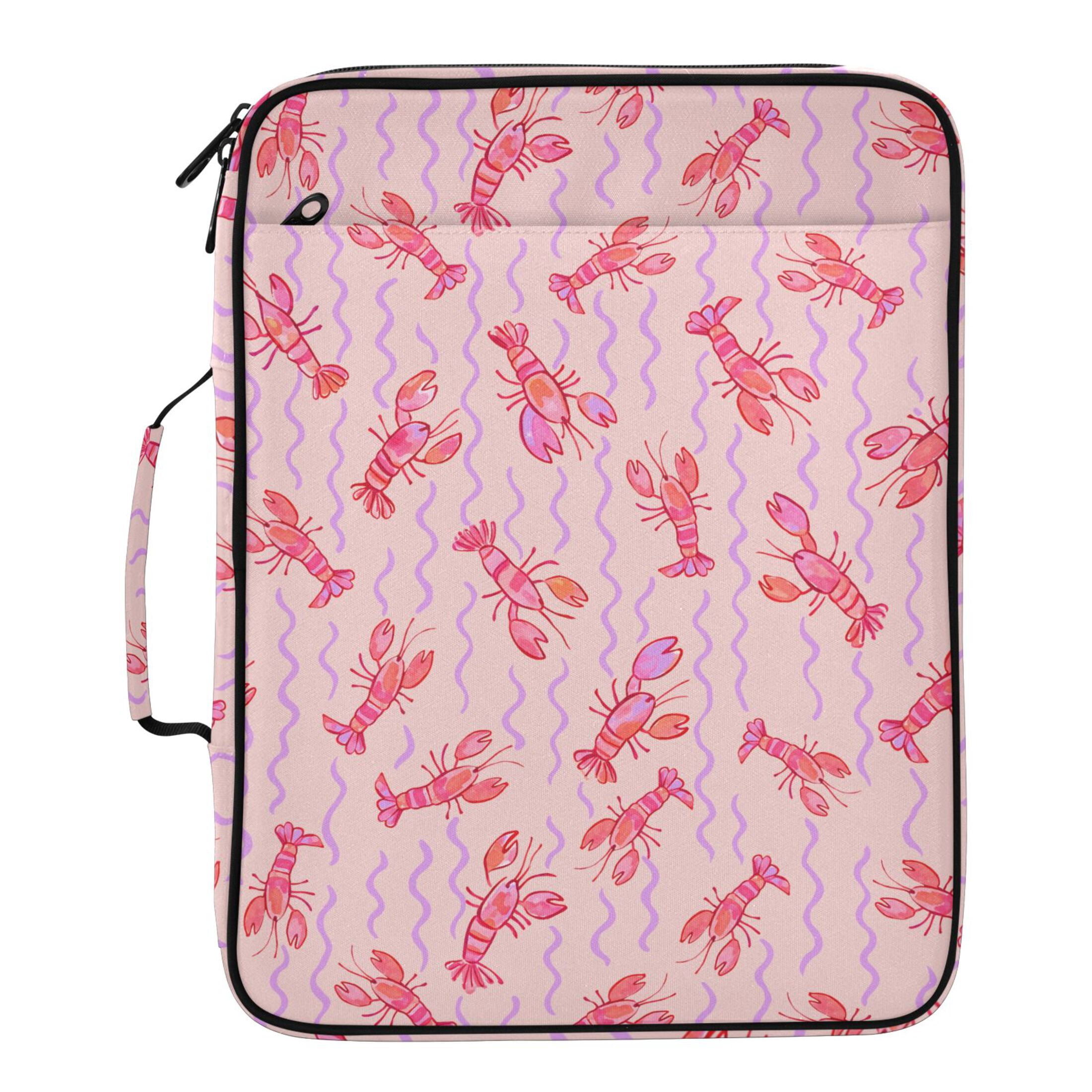 ALAZA Lobster Pink Pattern Expanding Accordion File Folder 3 Ring ...