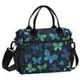 ALAZA Magic Butterfly Green Print Cooler Lunch Bag Insulated Reusable ...