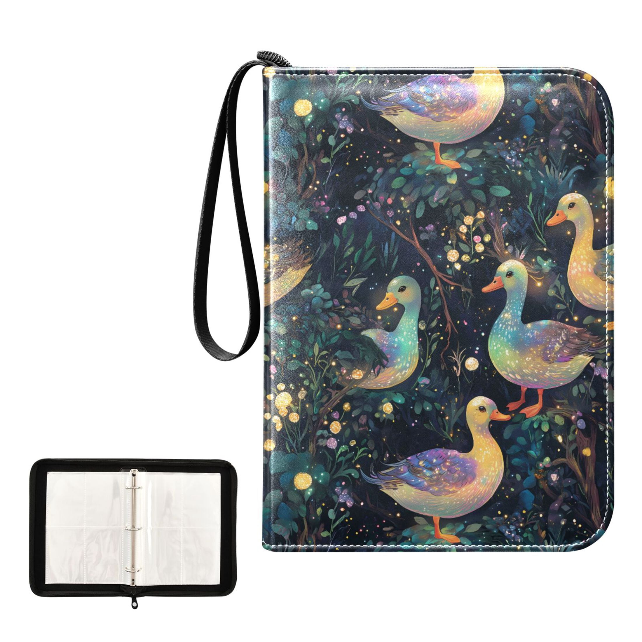 ALAZA Magic Cute Duck Trading Card Binder 4 Pocket Cards Collection ...