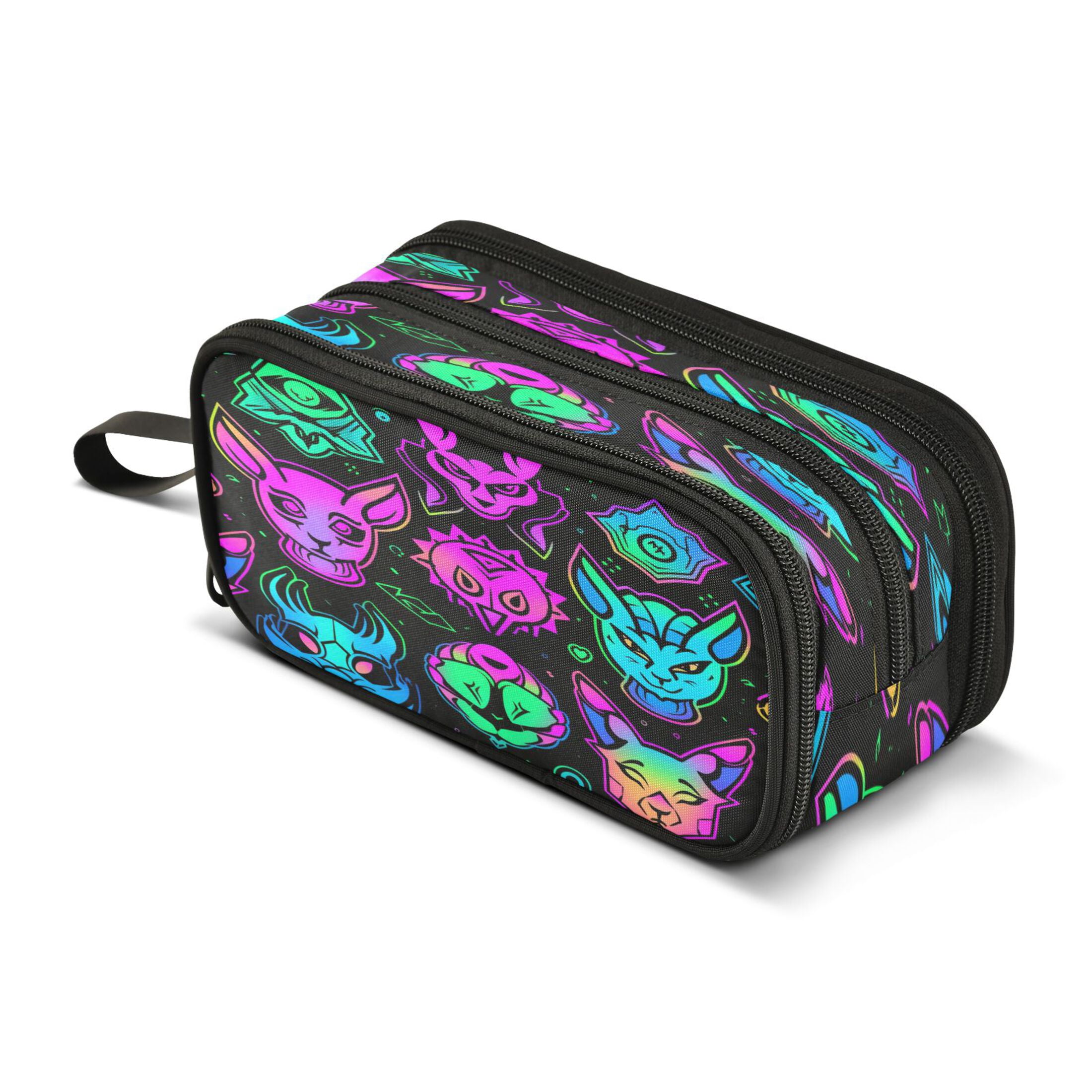 ALAZA Magic Devil with Tigers Face Pencil Case Bag 3 Compartment Pen ...